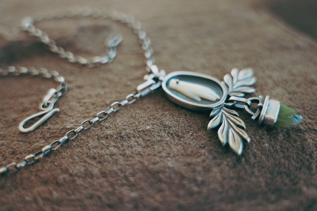 The Gardener Necklace -- Chrysoprase – The Noisy Plume