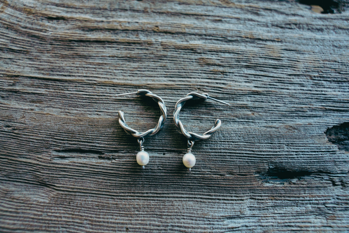 Braid Hoops -- Pearl – The Noisy Plume