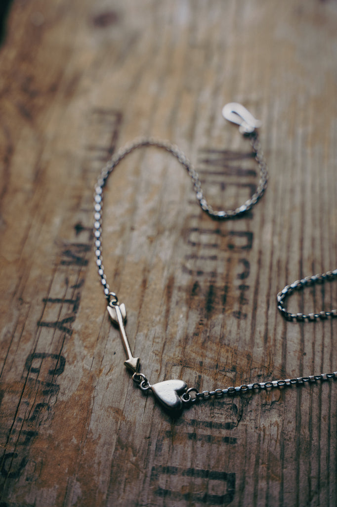 Aim True Necklace -- Sterling and Bronze – The Noisy Plume